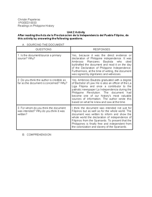 Illustrado Summary and Reflection - Trisha Elaine D. Salanap BSA-C01 07 ...