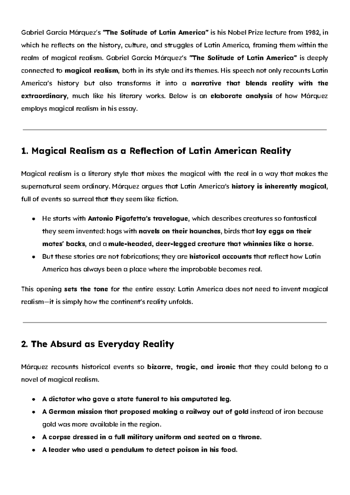 The Solitude of Latin America: Magical Realism Reflected - Studocu