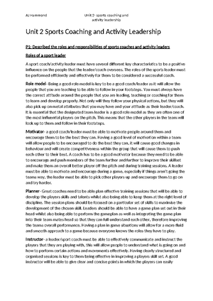 National mock exam 2024 btec sport level 3 unit 1 - BTEC Level 3 Sport ...