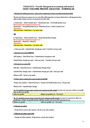 MAC3761 Management Accounting E-Tutoring Session 1: LU10 & LU11 Final ...