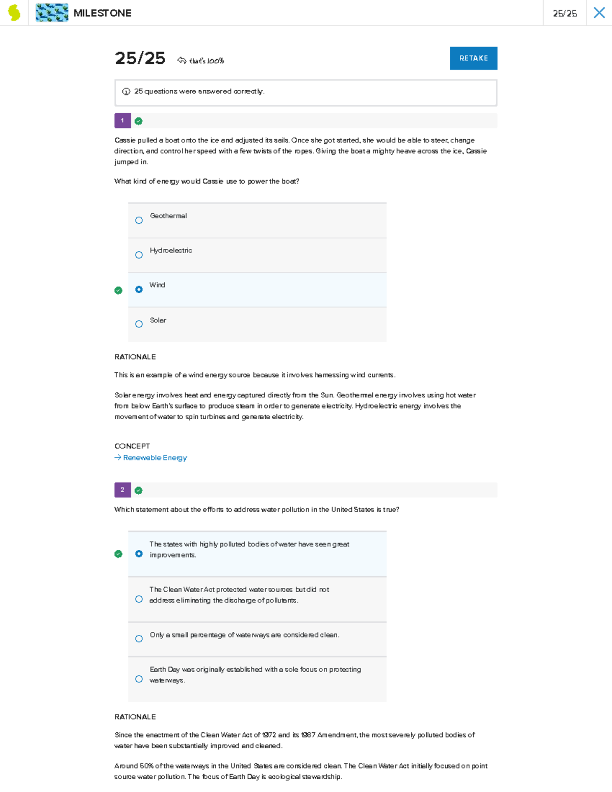 Sophia Learning Environmental Science Final Milestone - 1 CONCEPT → ...