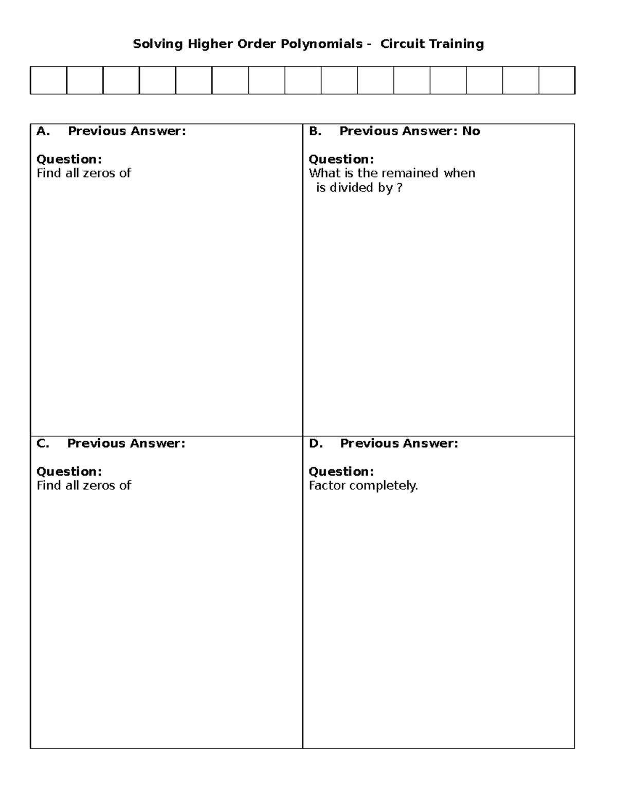 Higher Order Polynomials Circuit Training 6 - Solving Higher Order ...