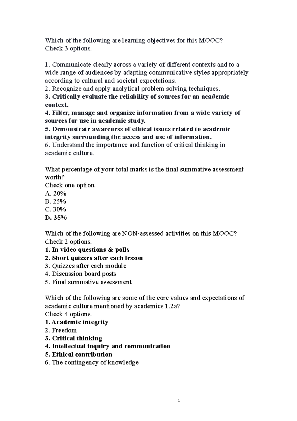 SSL101c - Final Exam Study Guide on Academic Skills - Studocu