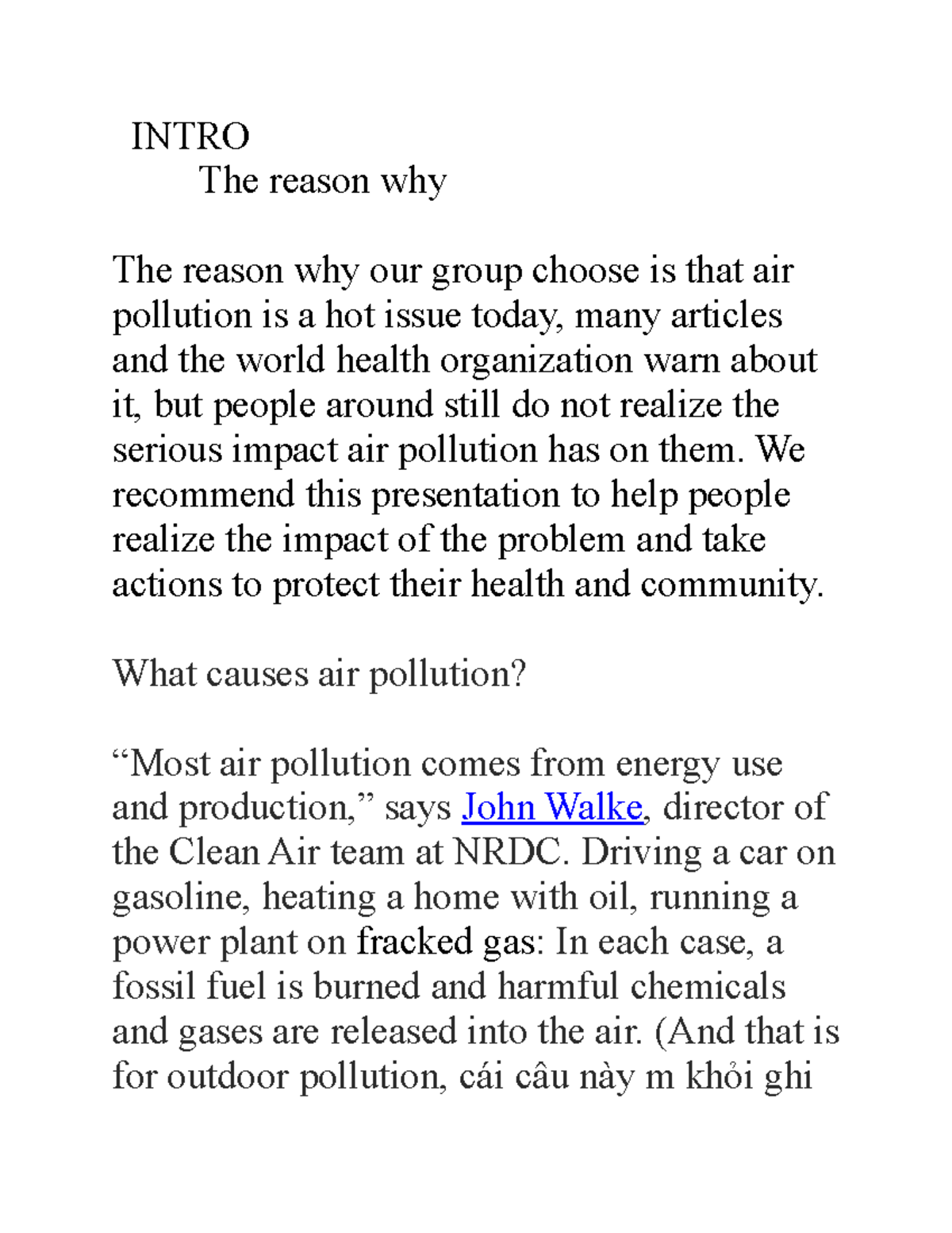 Air pollution - We recommend this presentation to help people realize ...