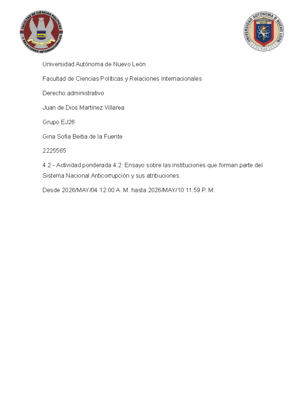 Actividad 4: Ensayo sobre el Sistema Nacional Anticorrupción en México ...