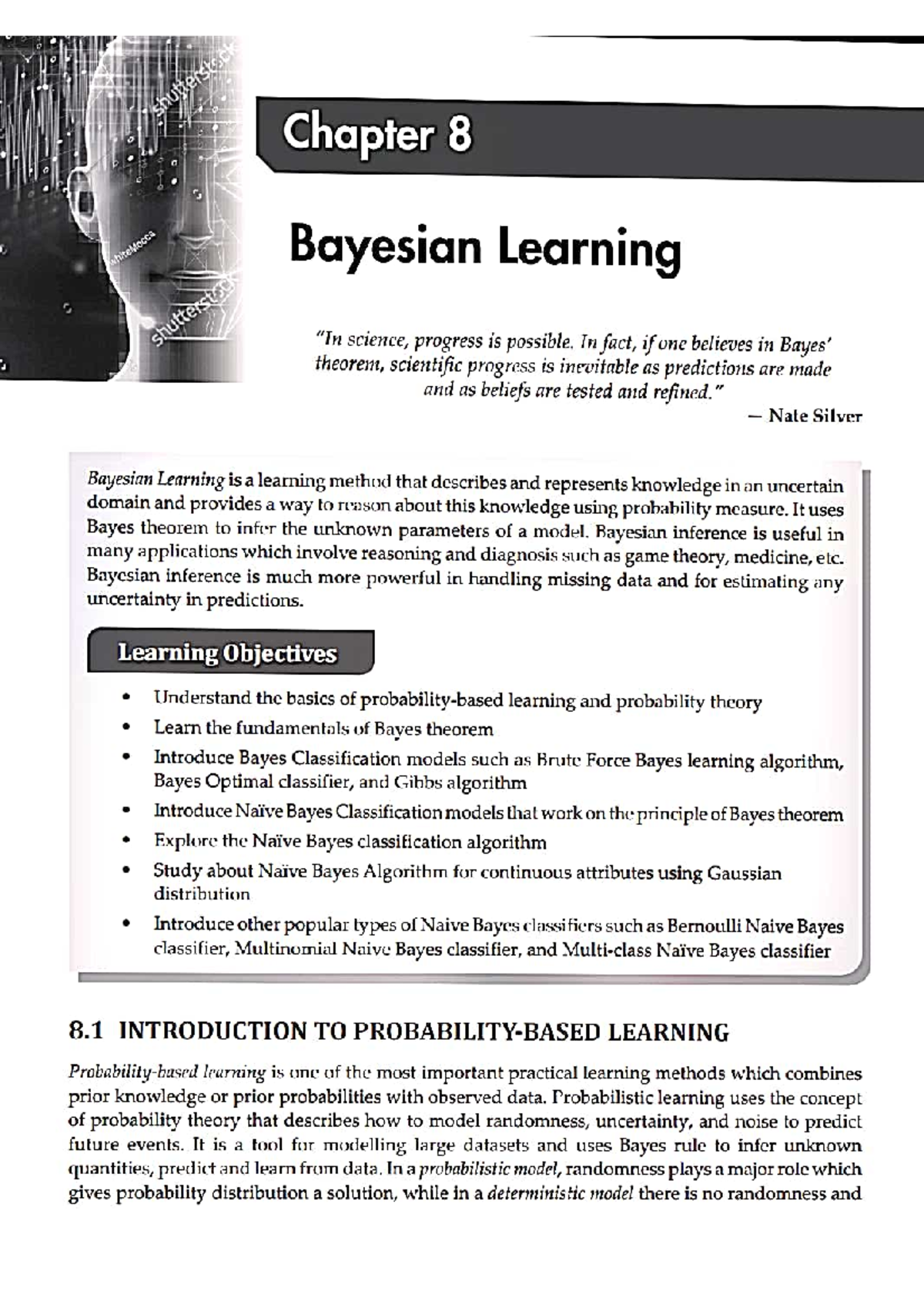 Chapter 8: Bayesian Learning in Machine Learning (ML 101) - Studocu