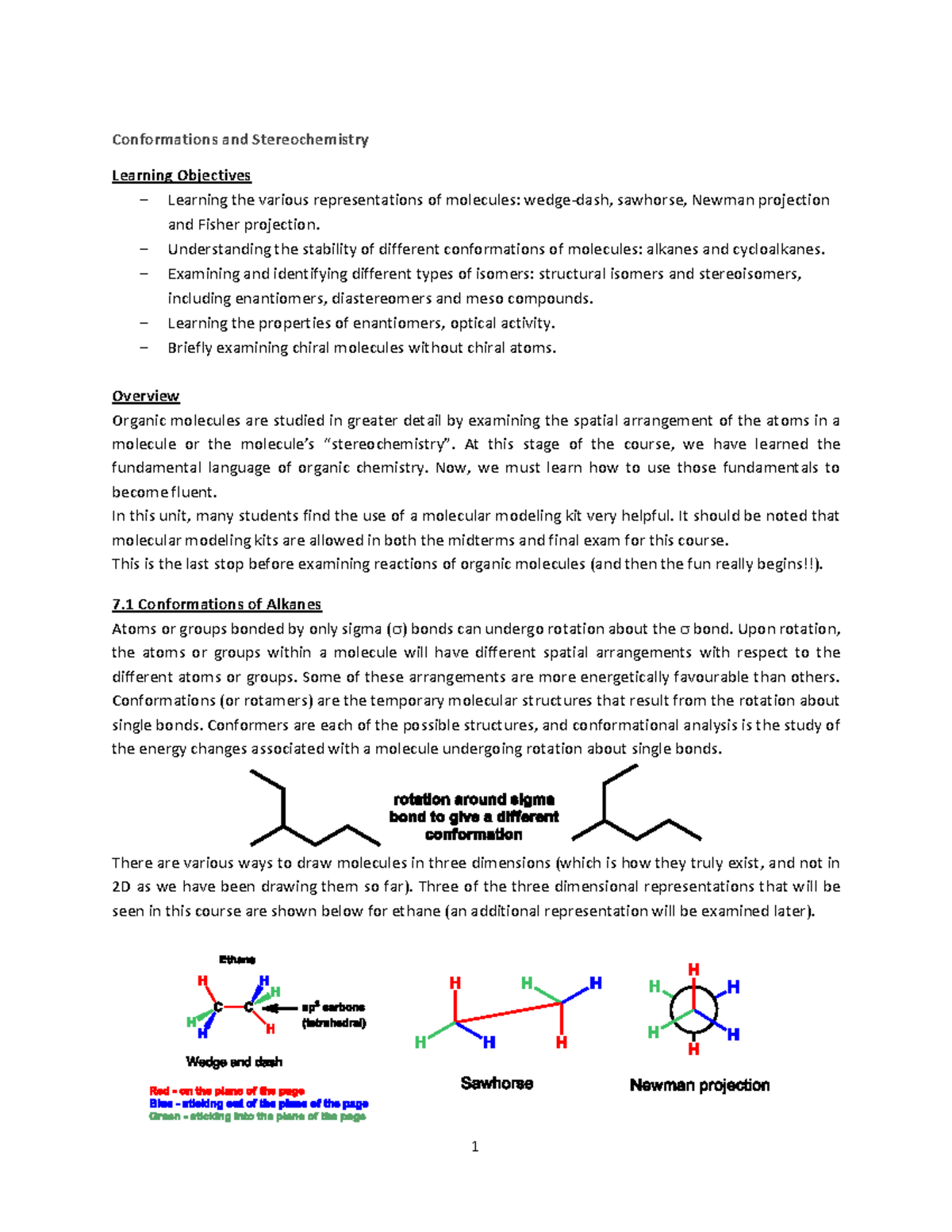 7-Stereochemistry (Organic Chemistry Year 2 Basic Undergraduate level ...