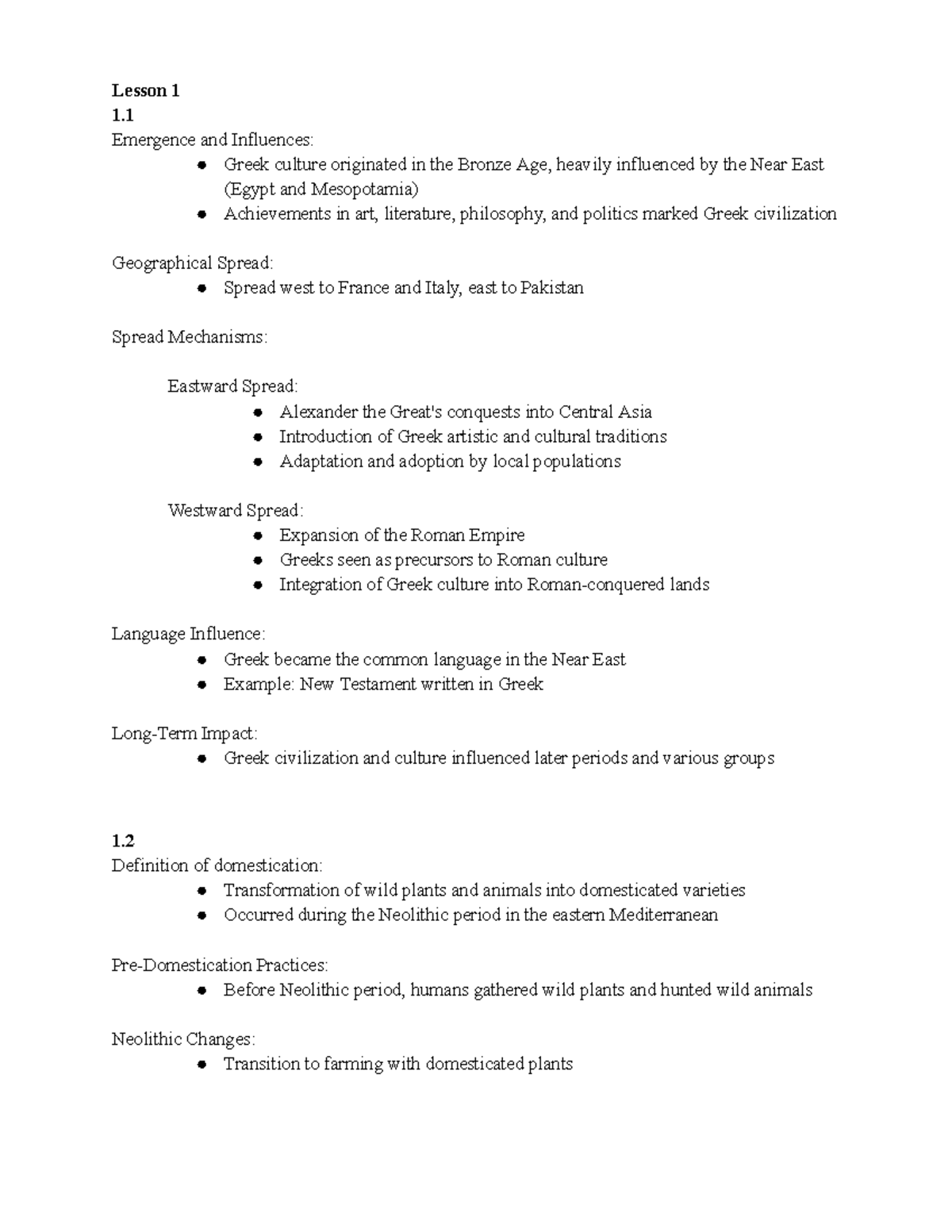 AR104 midterm - lesson notes - Lesson 1 1. Emergence and Influences ...