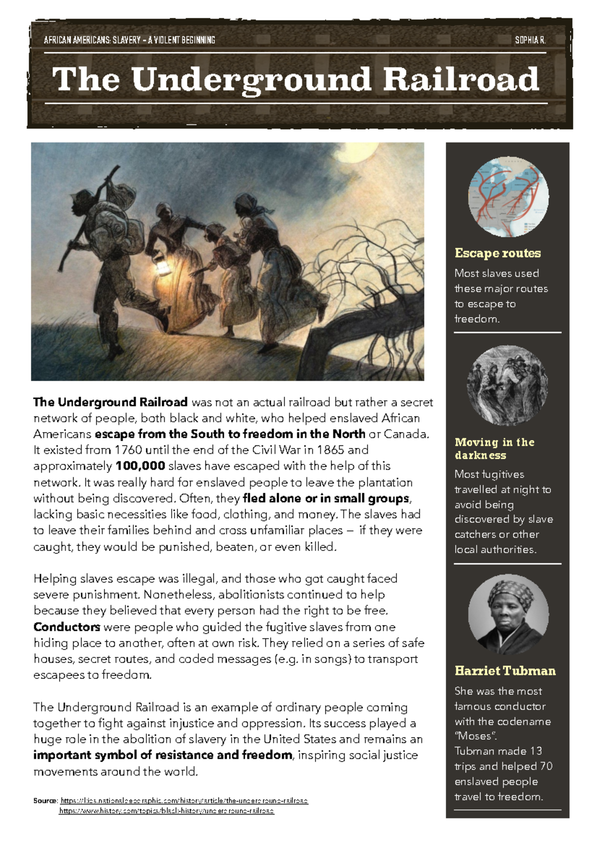 The Underground Railroad: A Secret Network for Earning Freedom - Studocu