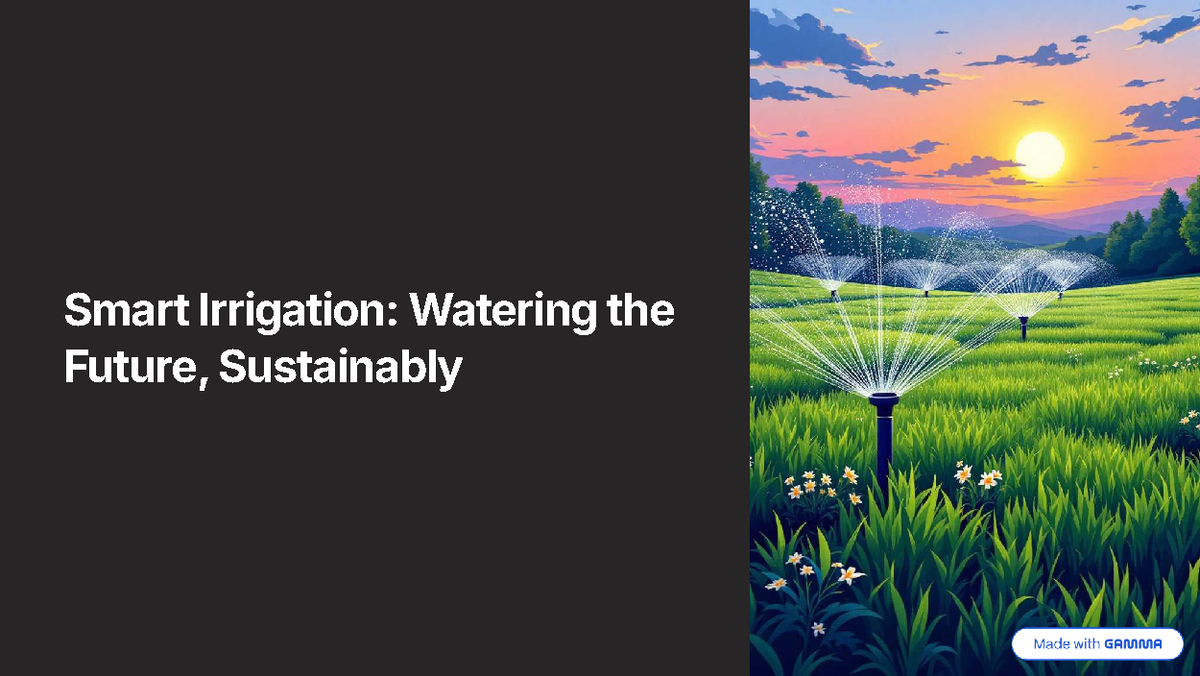 Smart Irrigation Systems: Sustainable Water Management Insights - Studocu