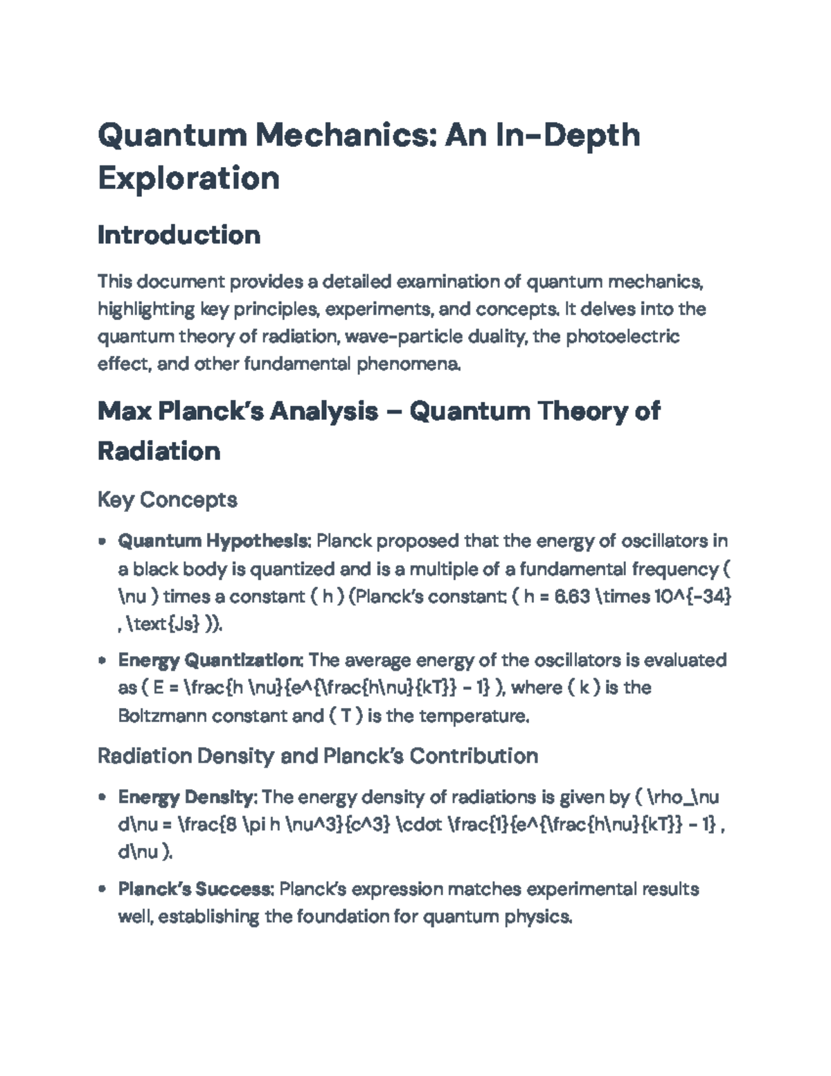 Quantum Mechanics: Key Principles and Phenomena Overview - Quantum ...