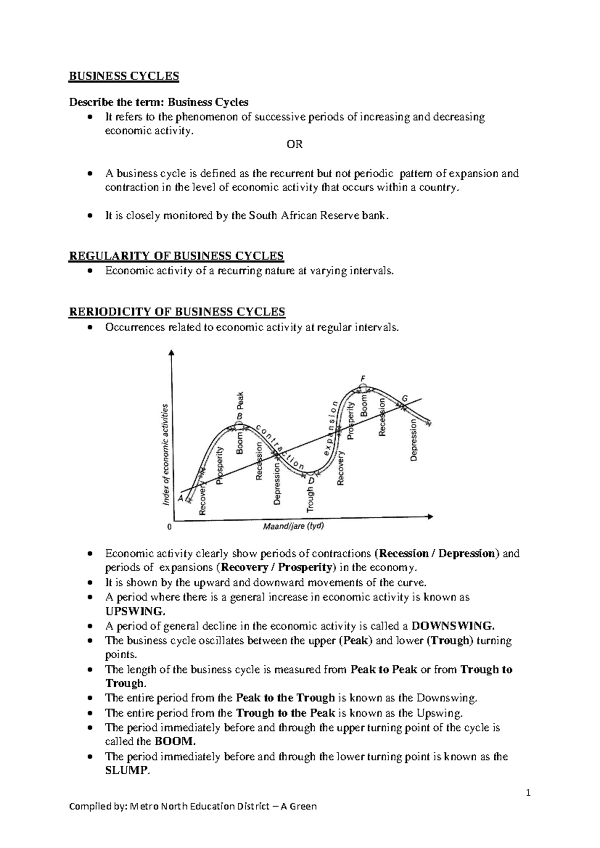 BUSINESS CYCLES: Understanding Economic Fluctuations and Policies - Studocu
