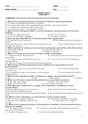 PRE-Quiz 1 - Quiz - NAME: __________________________________ SCORE ...
