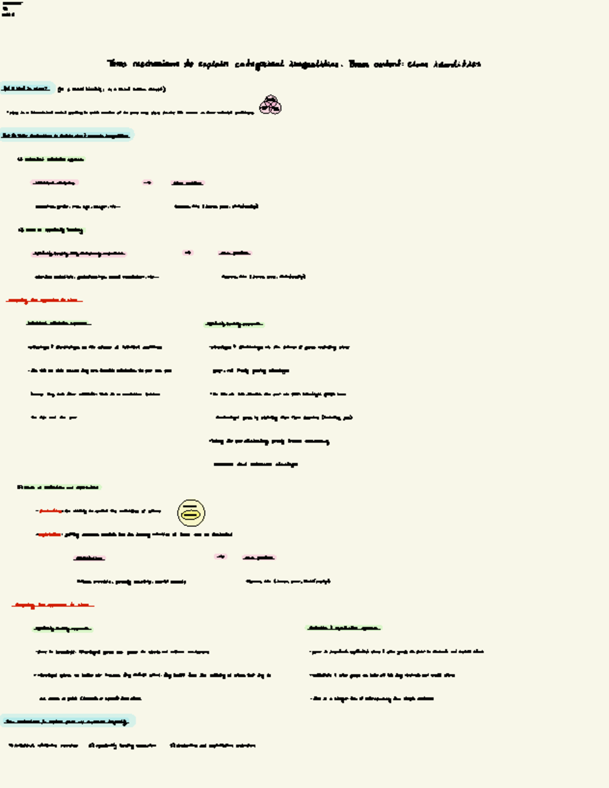 SOC 106 Unit 3: Exploring Social Class Mechanisms and Inequalities ...