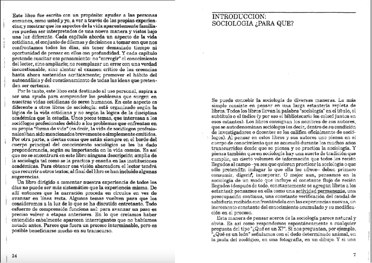Pensando sociológicamente - Este libro fue escrito con un propósito ...