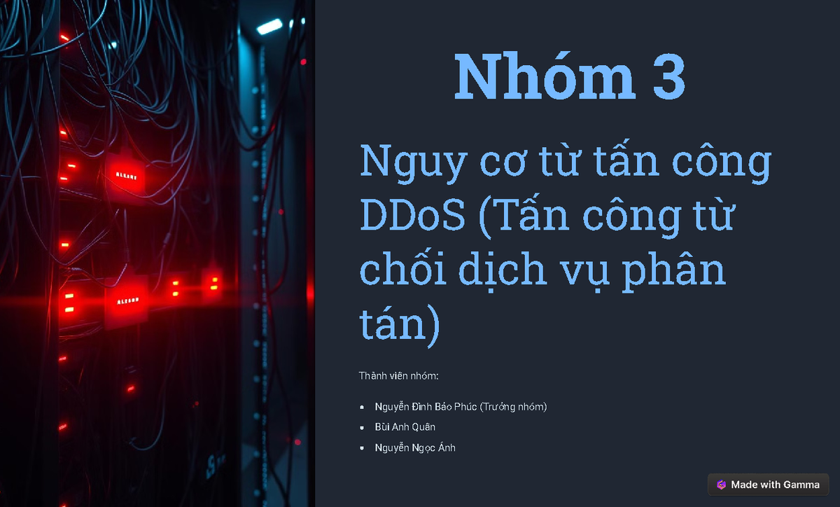 Tan cong DDo S - Đây chỉ là tệp minh họa khoogn có giống với đề tìa ...