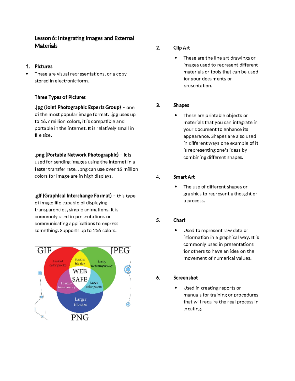 EMT Reviewer - Lesson 6: Integrating Images and External Materials 1 ...
