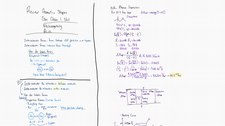 General Chem II Lecture Notes: Phase Transitions & Intermolecular ...