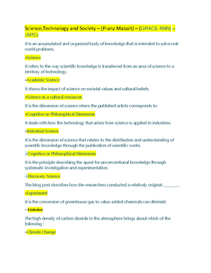 Module 1 - Science, Technology, and Society - [Science Technology and ...