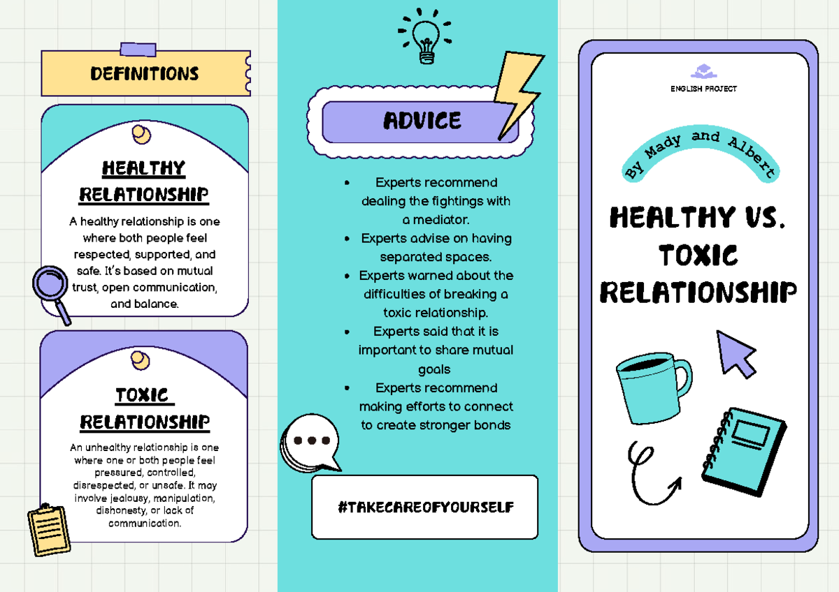 ENG 101: Healthy vs Toxic Relationships - Project Insights - Studocu