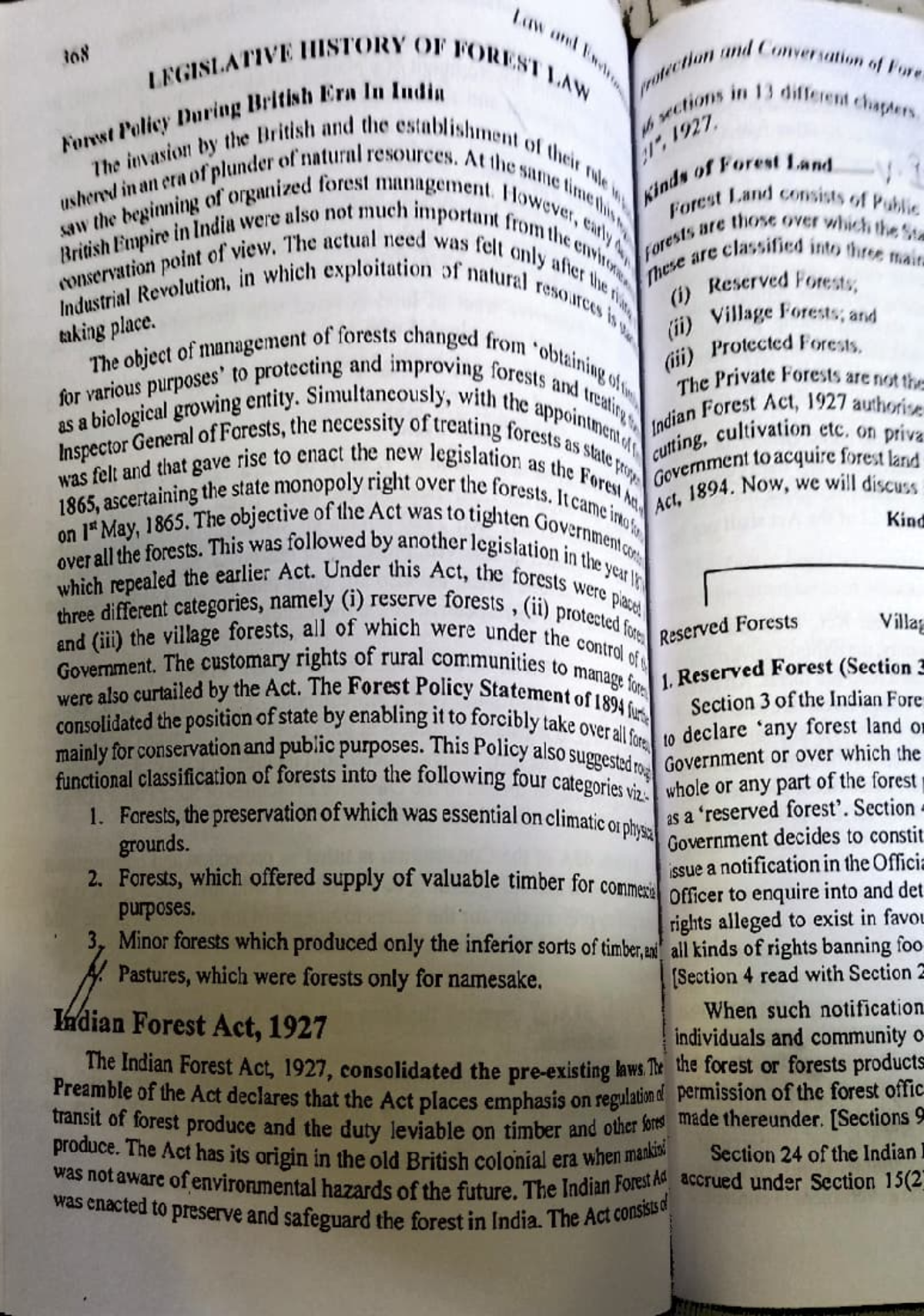 Indian Forest Law - Key Provisions and Historical Context (D., LLB ...