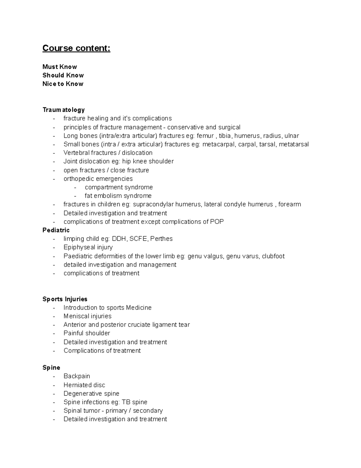 Orthopedics Study Guide: Key Concepts & Fracture Management - Studocu