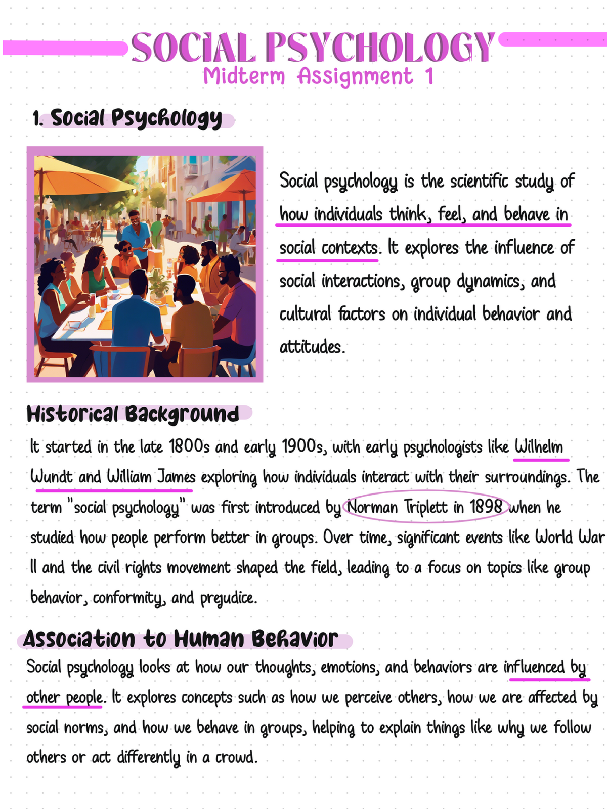 Social Psychology Midterm Assignment 1 - SOCIAL PSYCHOLOGY Midterm ...