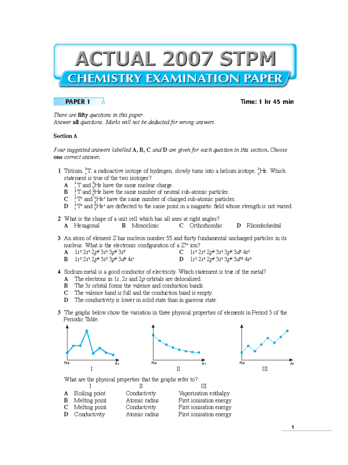 Chemistry Study Guide STPM Sem 3: Comprehensive Notes and Examples ...