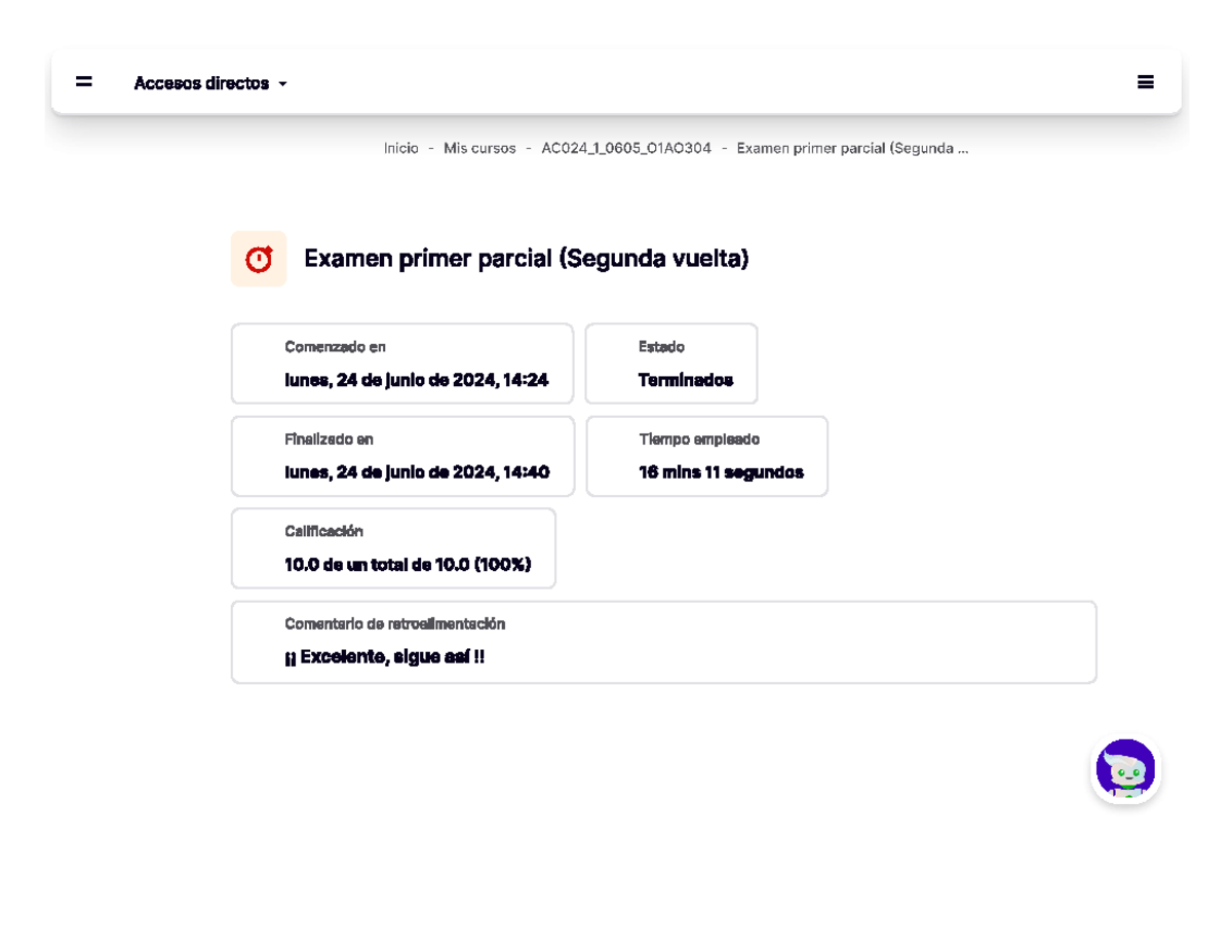 Examen Primer Parcial (2da Vuelta) - Sistematización de Procesos AC024_1 - Studocu