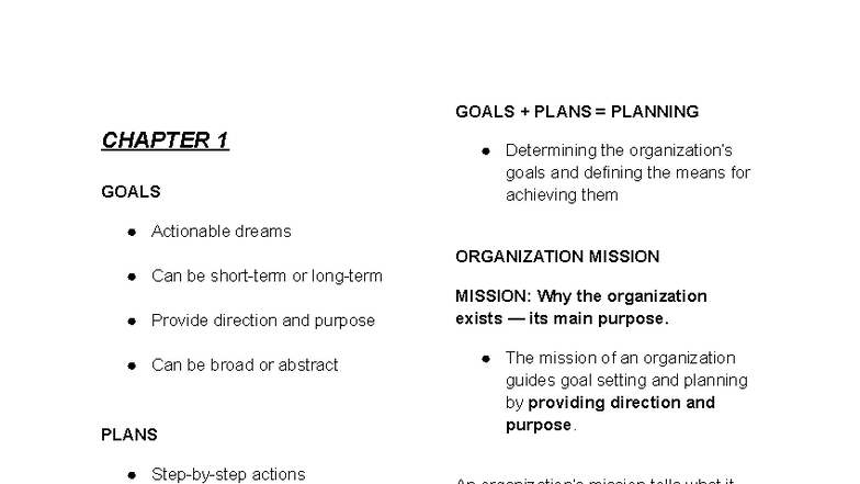 Auditing Special Assignment: Goals and Planning Overview - Studocu