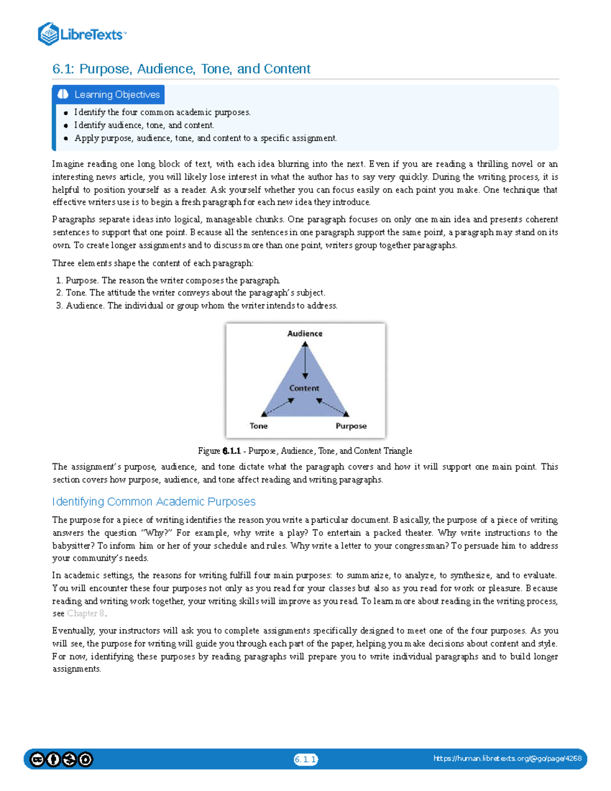 6.1: Understanding Purpose, Audience, Tone, and Content in Writing ...