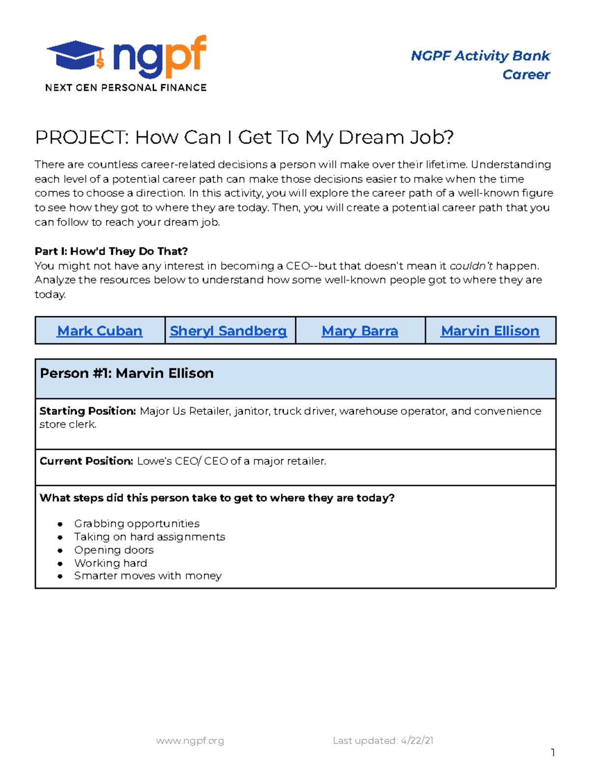 Project: How to Achieve My Dream Job - NGPF Career Path Exploration ...