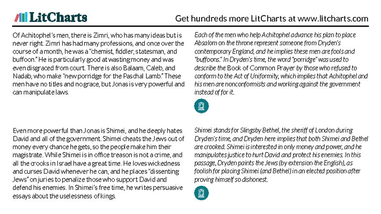 Absalom and Achitophel Analysis - LitCharts Study Guide - Studocu