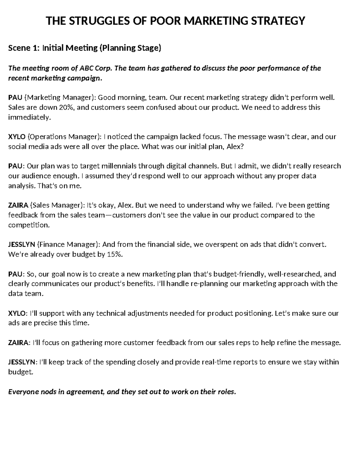 THE Struggles OF POOR Marketing Strategy (script) - THE STRUGGLES OF ...