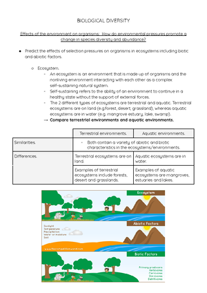 Biology Year 11 (NSW) Module 2 Topic Test: Structure of Organisms - Studocu