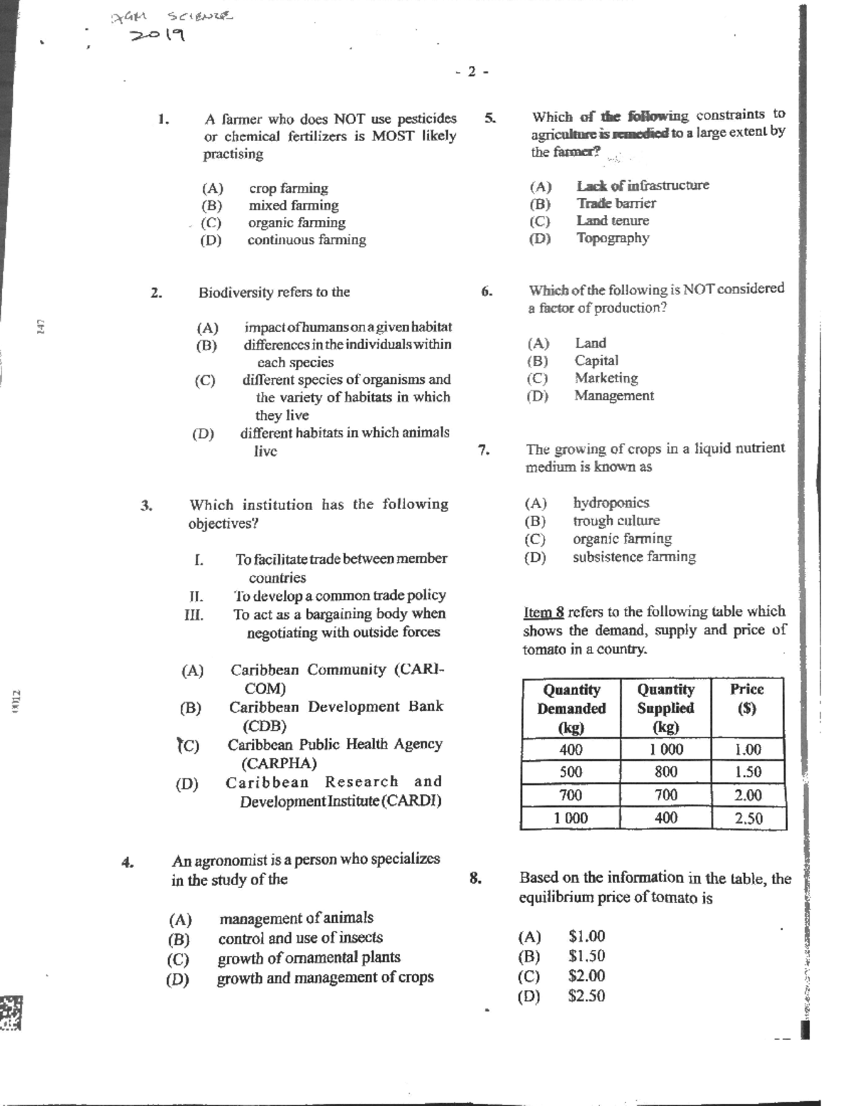 June 2019 Exam Paper Part 1 - Studocu