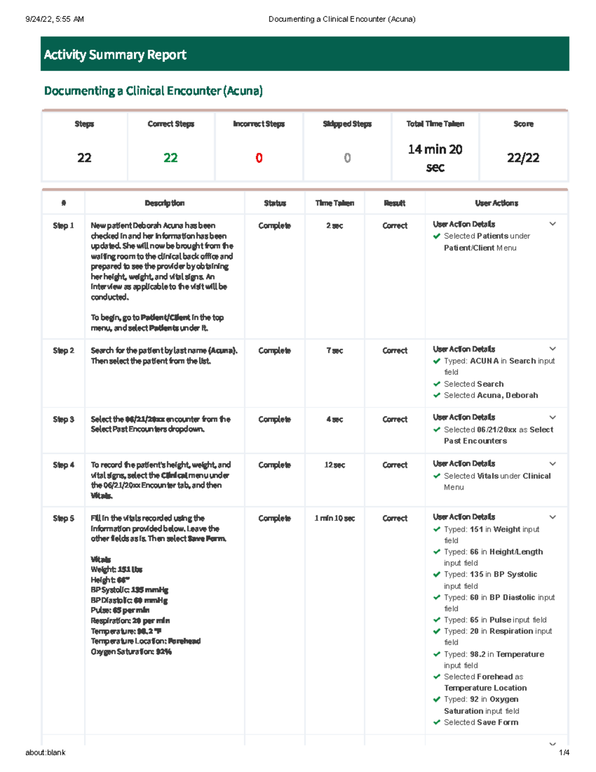 Clinical Encounter Documentation Steps for Patient Acuna - Studocu