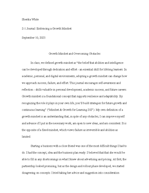 [Solved] IDS 104 Module Four Activity Template Please reference the Module - Mindset and Growth ...