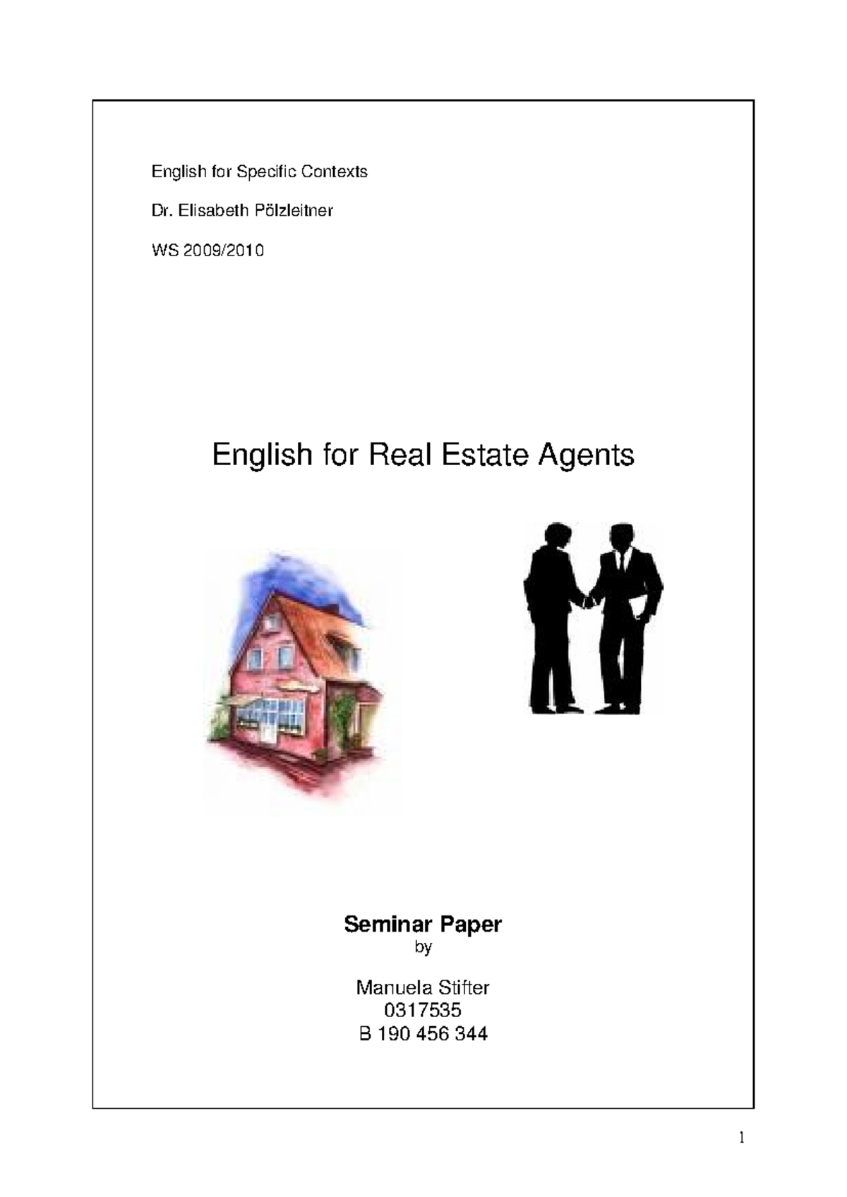 English for real estate agents - English for Specific Contexts Dr ...