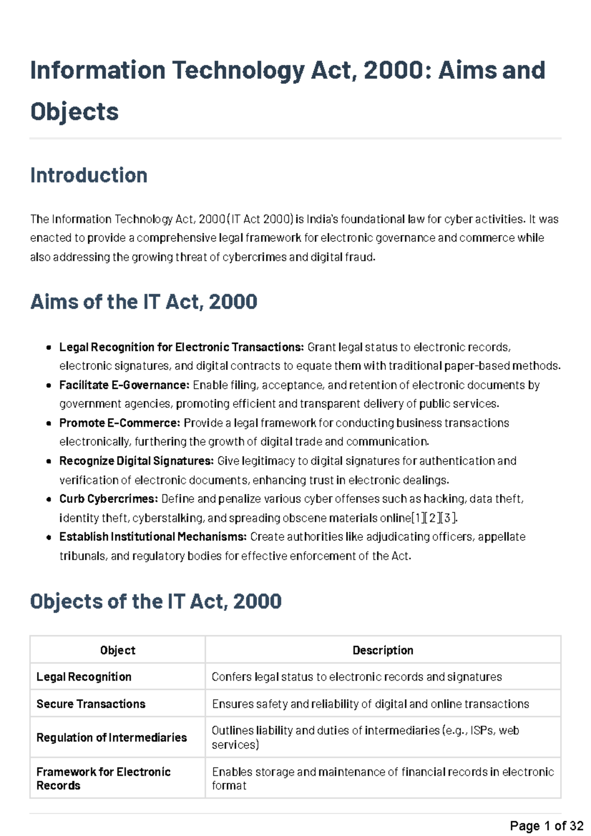 Chapter 2 - Information Technology Law: Aims, Objects, and Jurisdiction ...