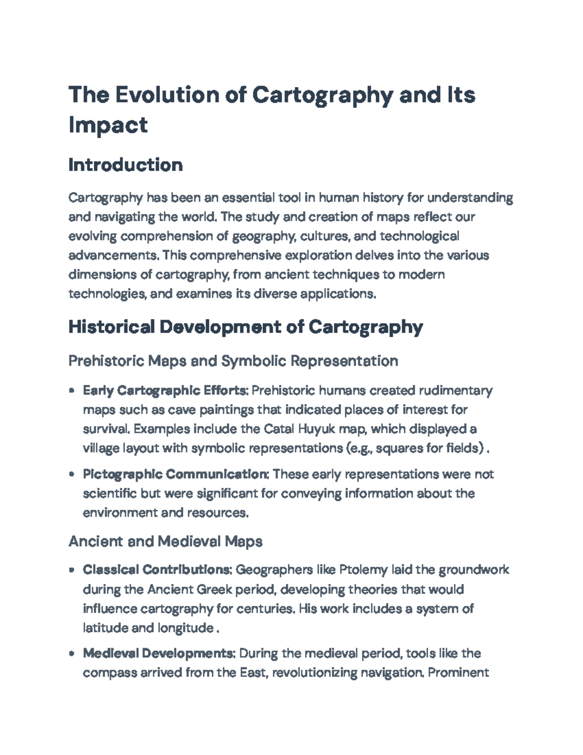 The Evolution of Cartography: Historical Insights and Modern Impact ...