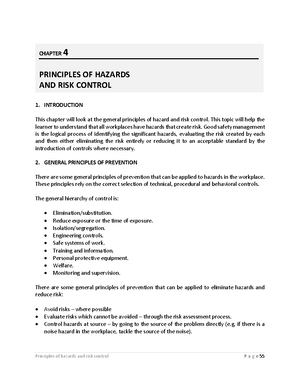 Chapter 4 General principles of hazard comtrol - Chapter4: GENERAL ...