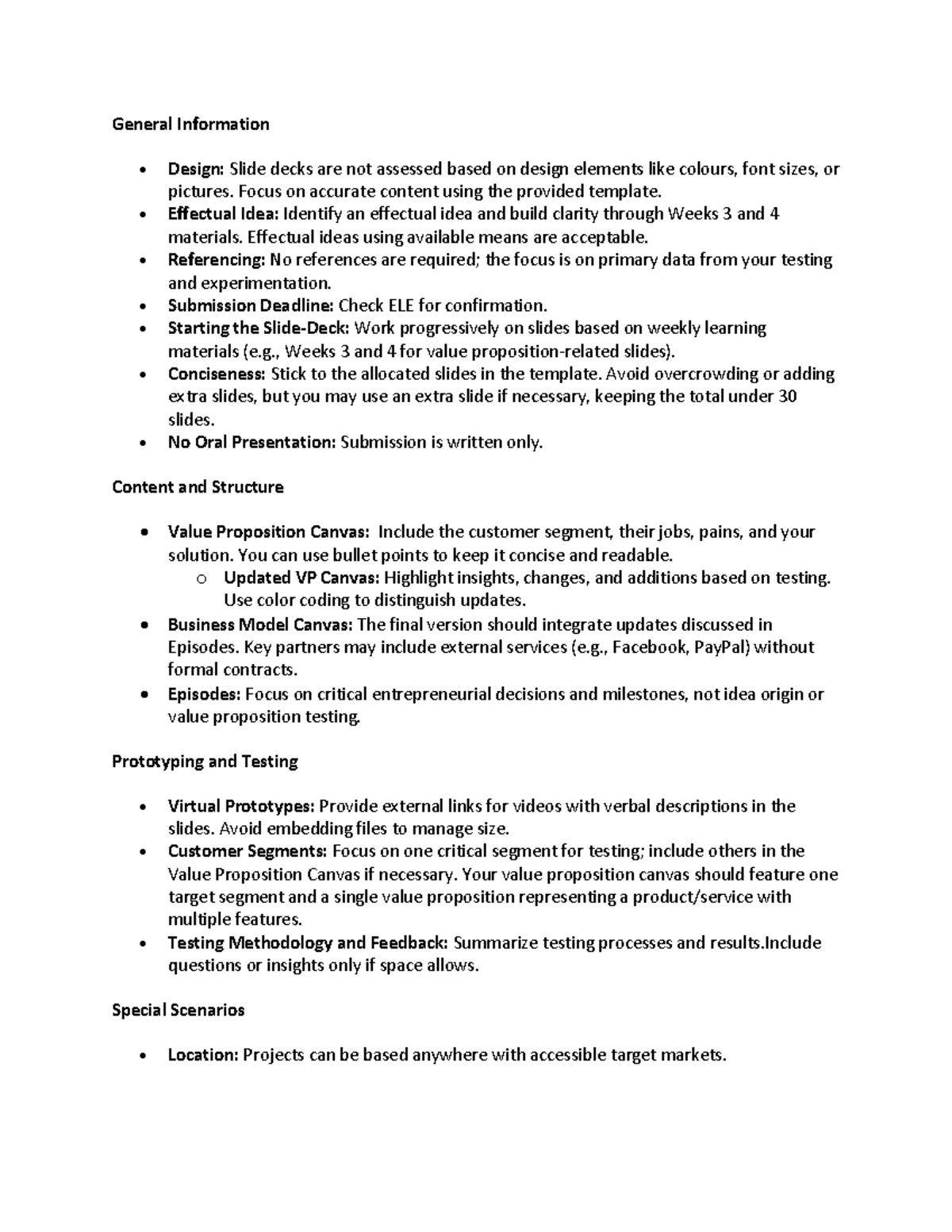 Assessment Guide for Slide-deck (Weeks 3 & 4) - Studocu