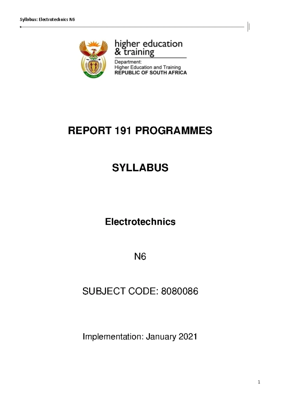 Ecsa registration report example - 1 of 9 Surname and Initials ...