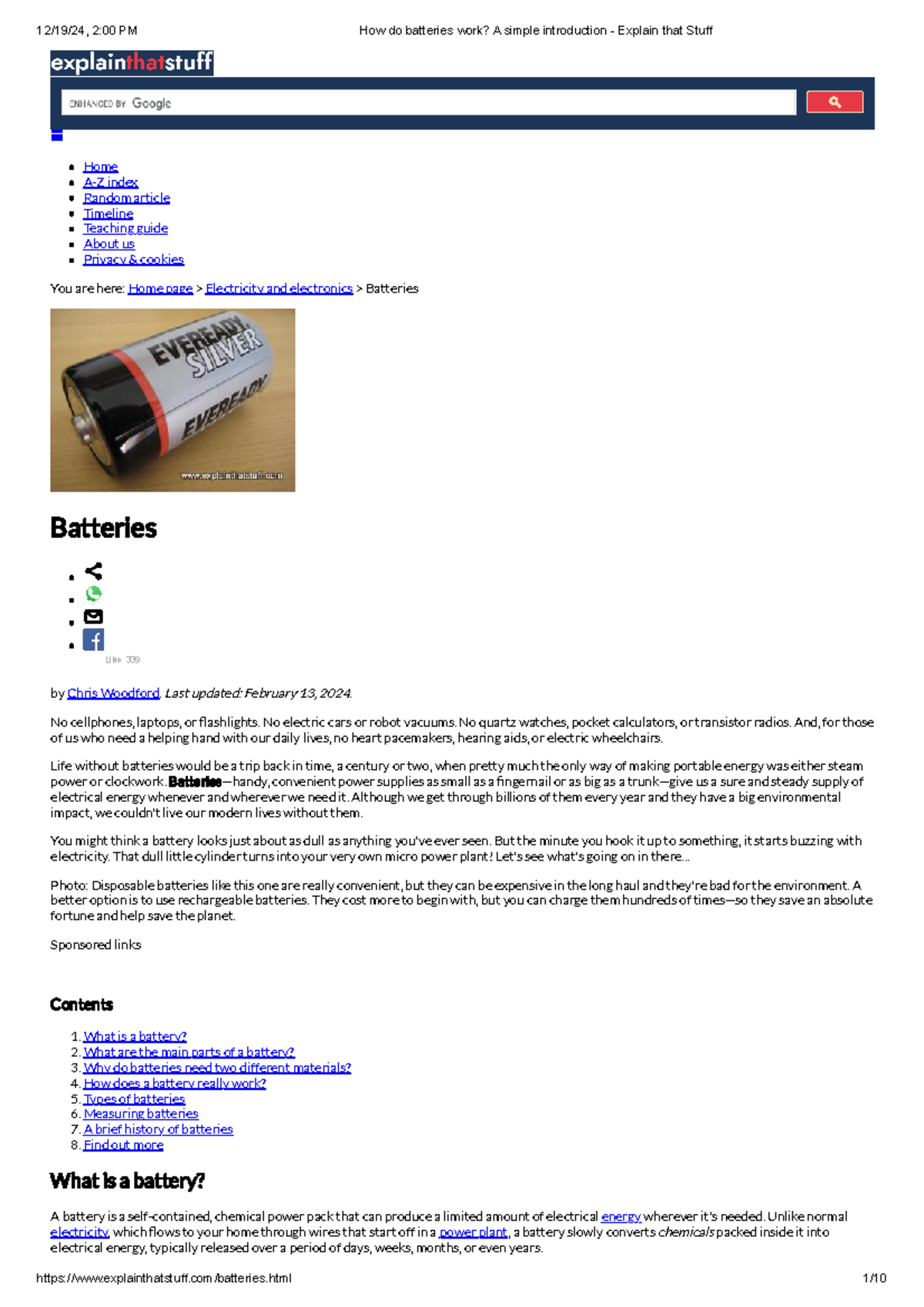 How do batteries work A simple introduction - Explain that Stuff - Home ...