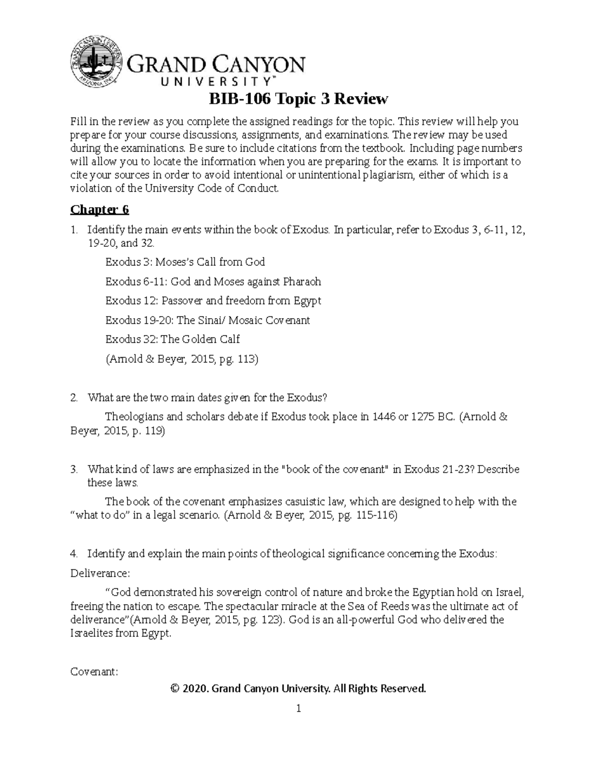 BIB-106 Topic 3 Review - BIB-106 Topic 3 Review Fill in the review as ...