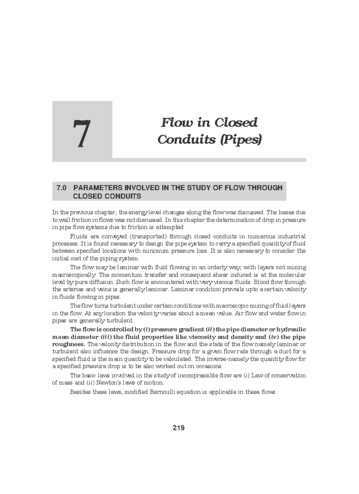 Chapter 7 - Flow Dynamics in Closed Conduits (Fluid Mechanics) - Studocu