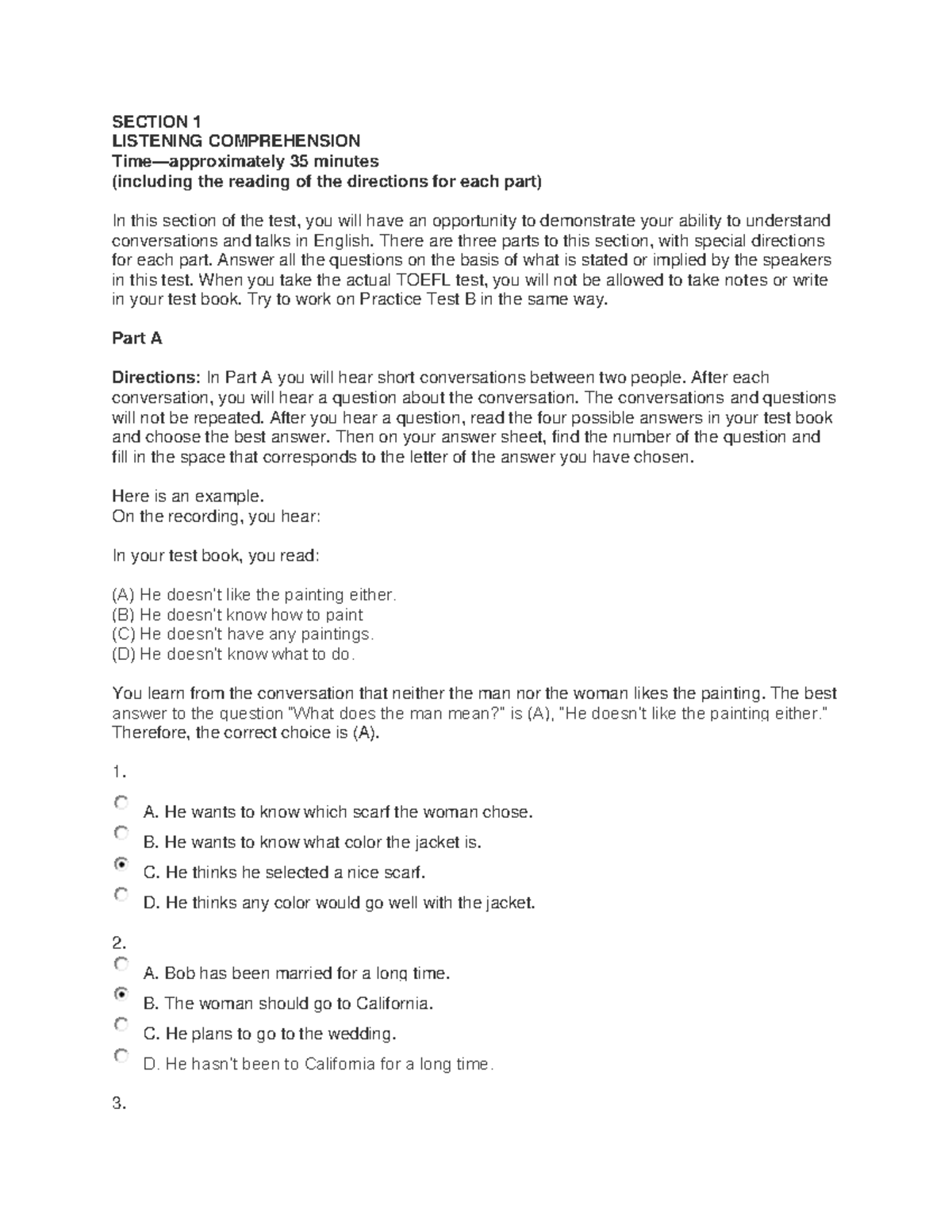 Post Test - Listening, Structure, and Reading Comprehension - NBBNVUTDU ...