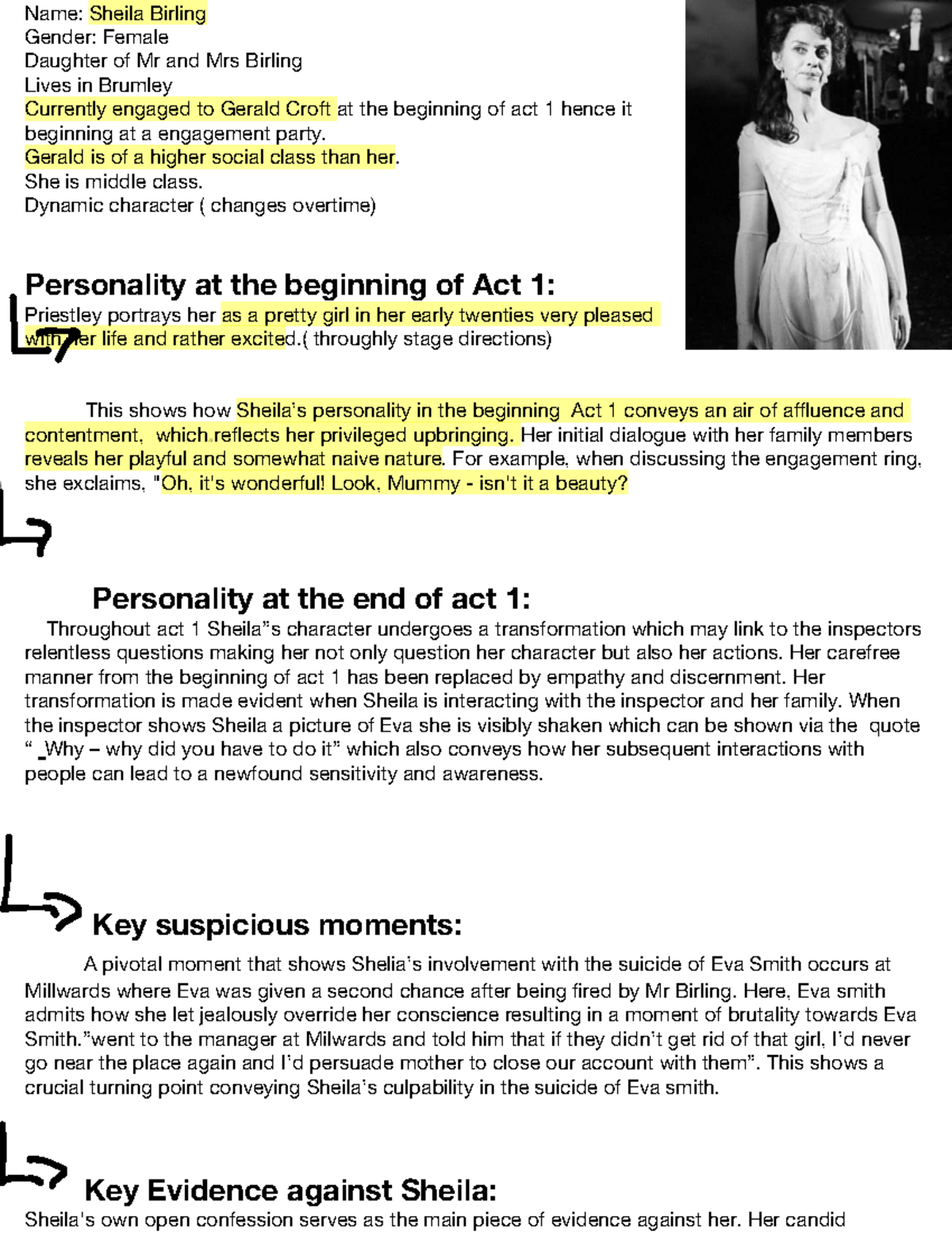 Character Analysis of Sheila and Eric Birling in "An Inspector Calls ...