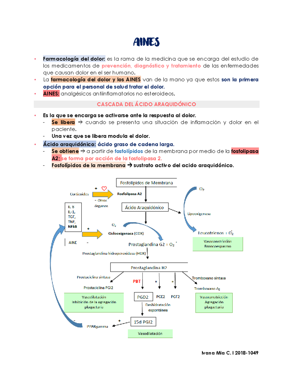 Aines resumen - Descripcion de cada farmaco, tipo, indicaciones ...